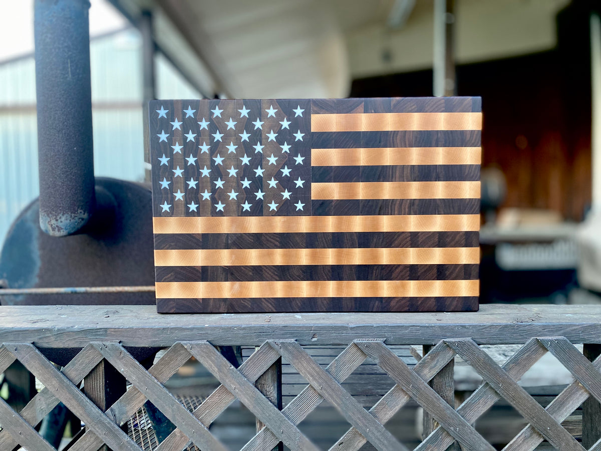 American Flag Block - Walnut/Maple – Grizzly Grade