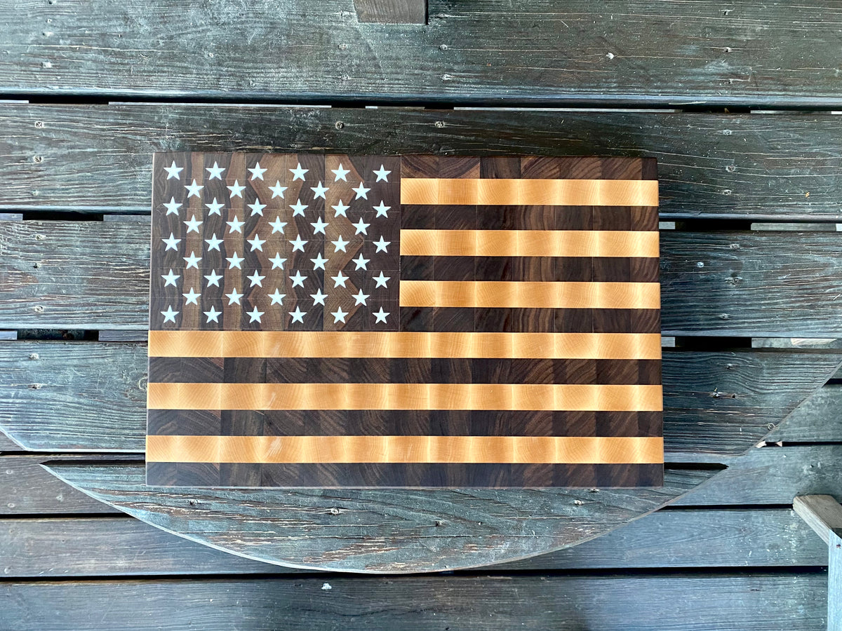 American Flag Block - Walnut/Maple – Grizzly Grade