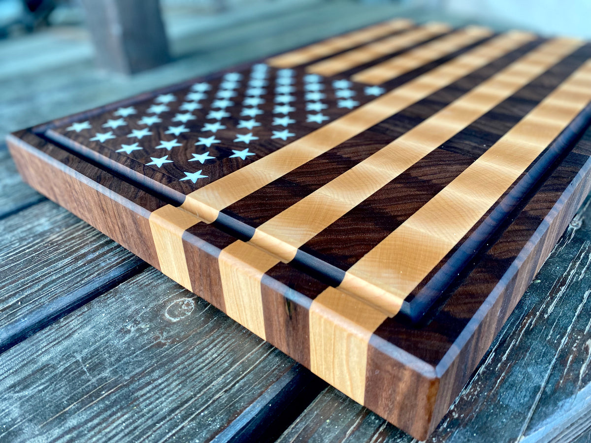 American Flag Block - Walnut/Maple – Grizzly Grade