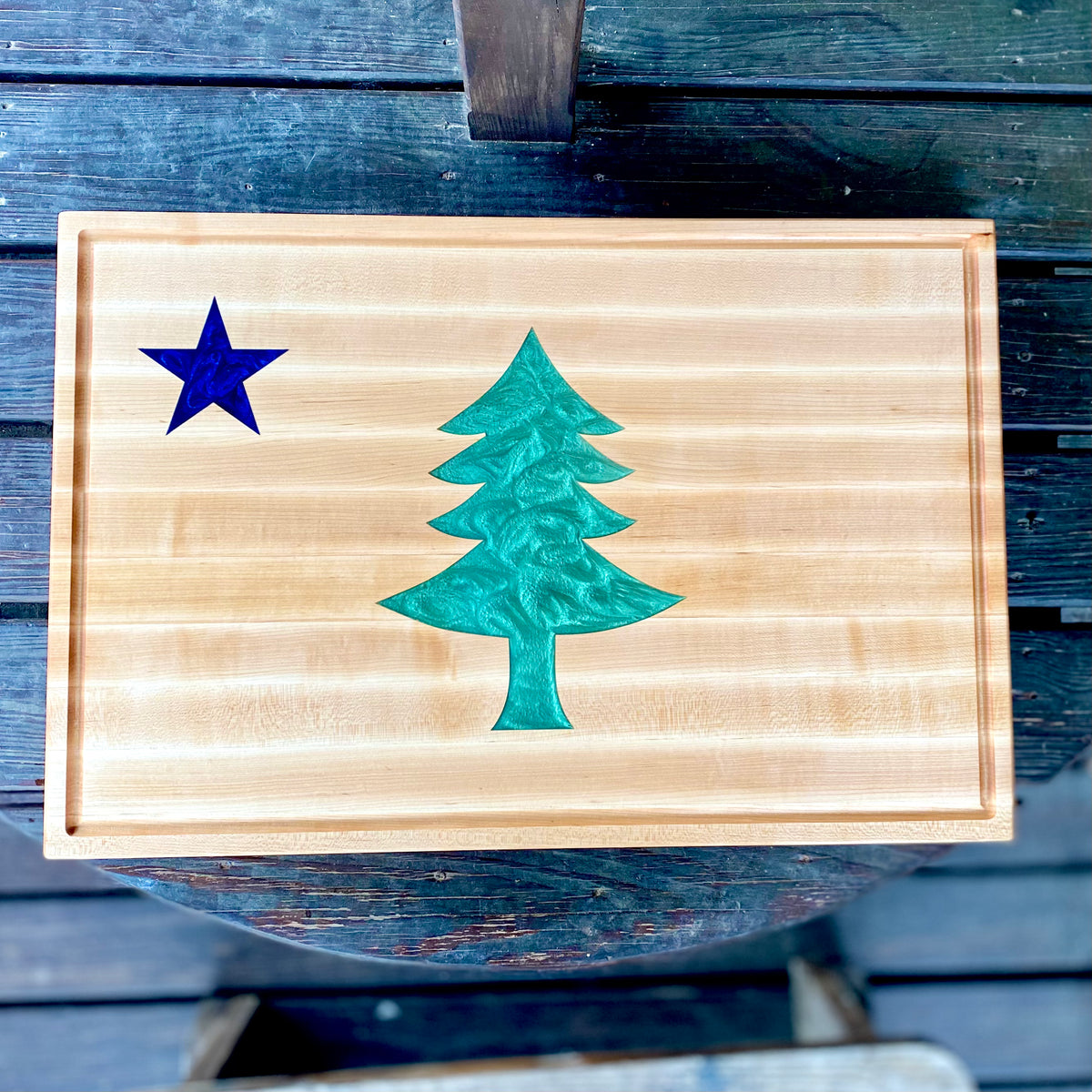 1901 Maine State Flag Block – Grizzly Grade